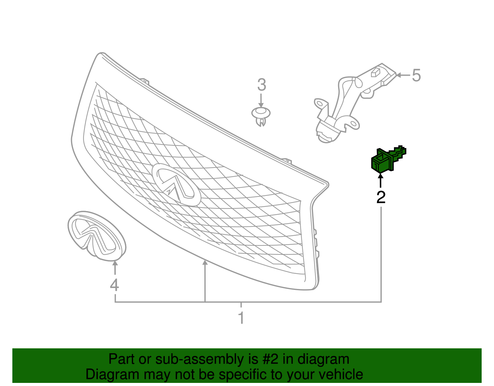 2011-2020 Infiniti Grille Assembly Clip 62318-1LA0A | Infiniti of San Jose