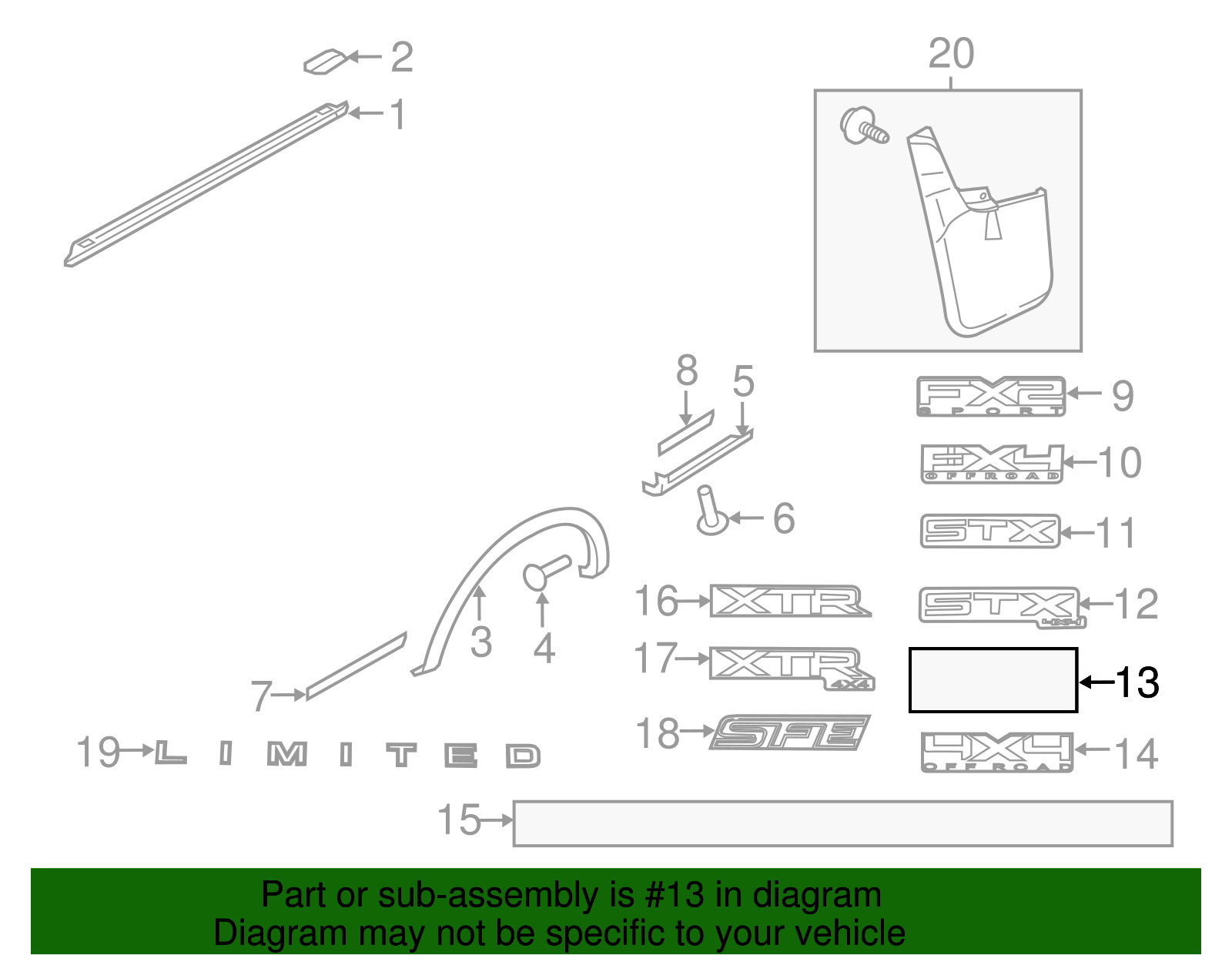 9L3Z-9925622-EB - Decal 2009-2014 Ford F-150 | Big 3 Auto Parts