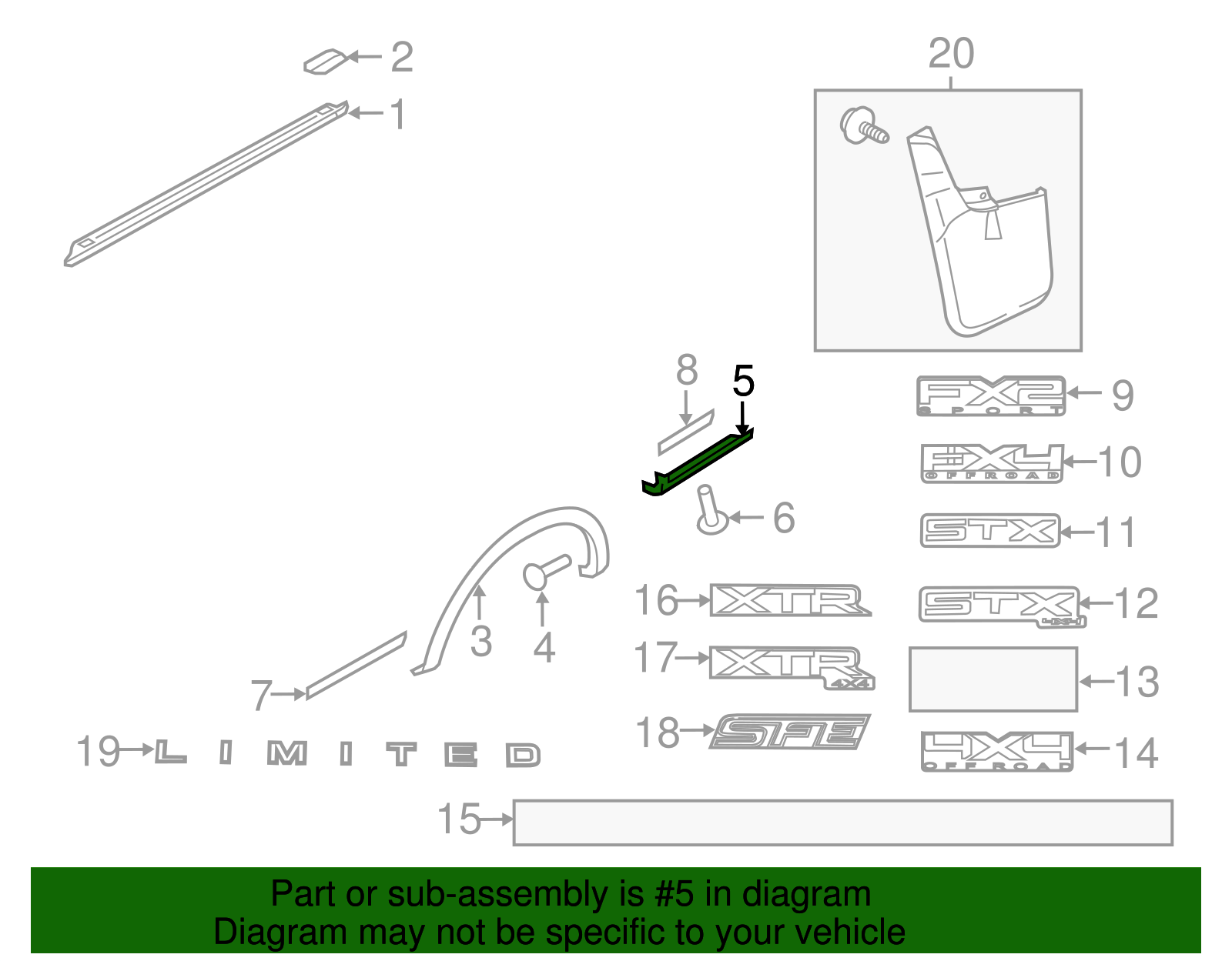 2005-2014 Ford F-150 | Lower Deflector | 5L3Z-99292A23-AAA | Walls ...