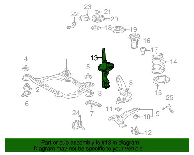 48520-39605 - Strut 1997-2001 Lexus ES300 | Longo Lexus Parts