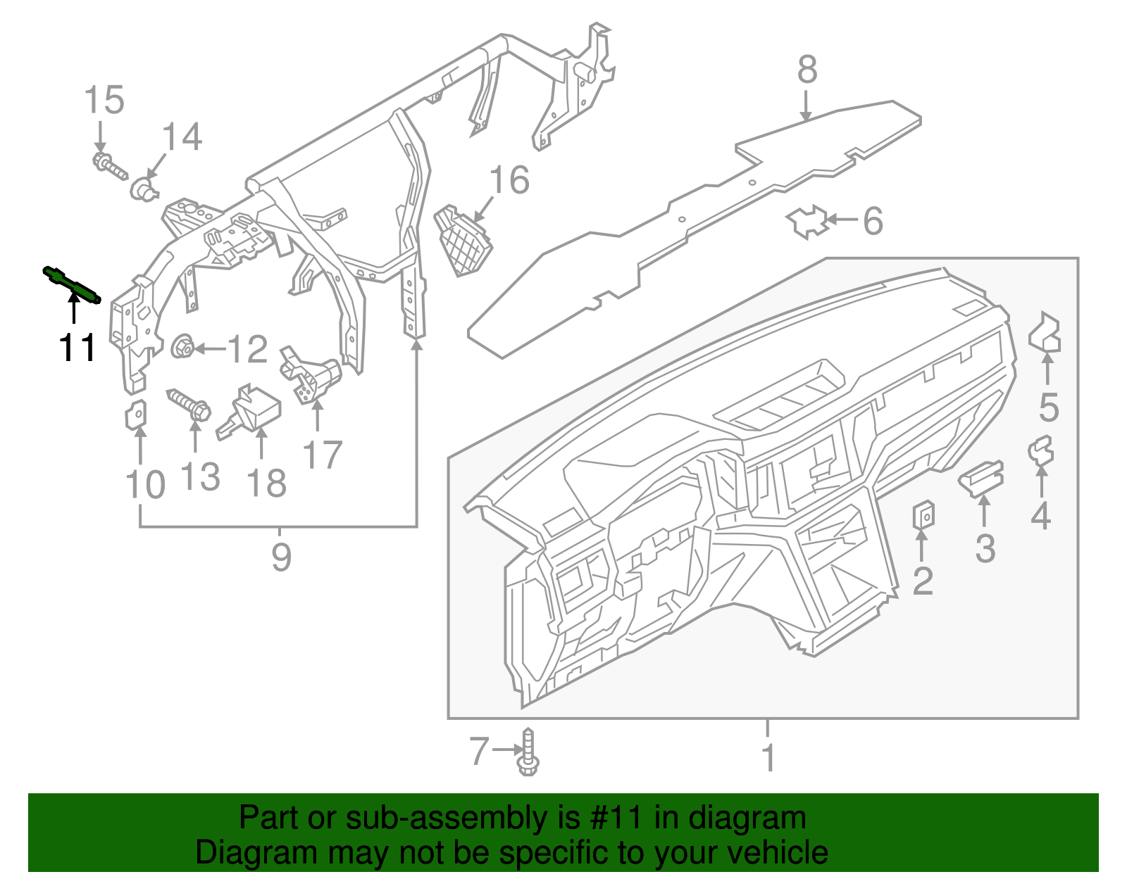 2015-2024 Volkswagen Reinforced Beam Stud WHT-005-586 | OEM Parts Online