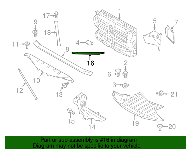 51717186396 - 2013-2016 BMW M5 Cross-brace Front Right 517162 (51-71-7 ...