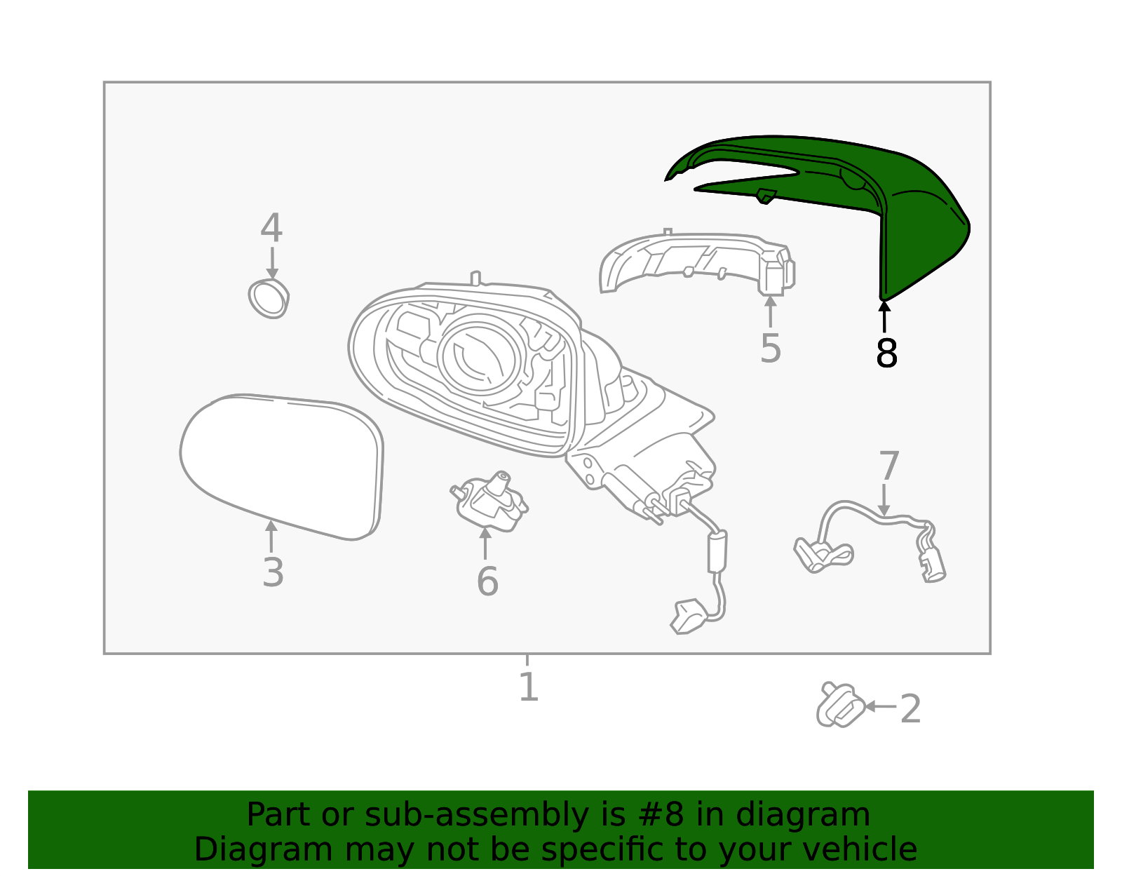 2019-2023 Hyundai Santa Fe Mirror Cover 87626-S2000 | Hyundai OEM Parts ...