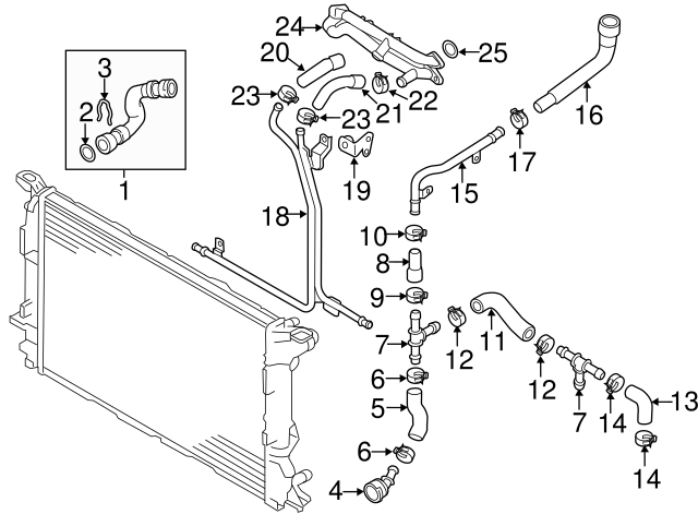 06E-121-083-F - Engine Coolant Pipe 2010-2015 Audi | AutoNationParts.com