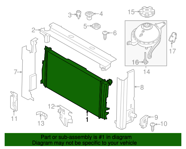 2012-2016 BMW Radiator 17-11-8-672-011 | Online BMW Shop