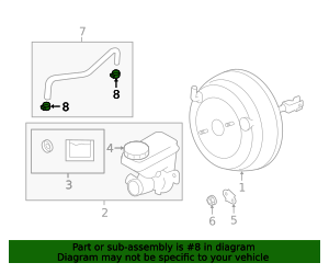 2005-2023 Subaru Power Brake Booster Vacuum Hose Clamp 092316502 ...