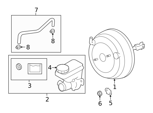 2005-2023 Subaru Power Brake Booster Vacuum Hose Clamp 092316502 ...