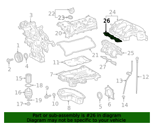 17176-31130 - Gasket, Air Surge Tank To Intake Manifold - 2016-2024 ...