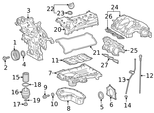 2017-2022 Toyota Engine Valve Cover (Left) 11202-0P012 | OEM Parts Online