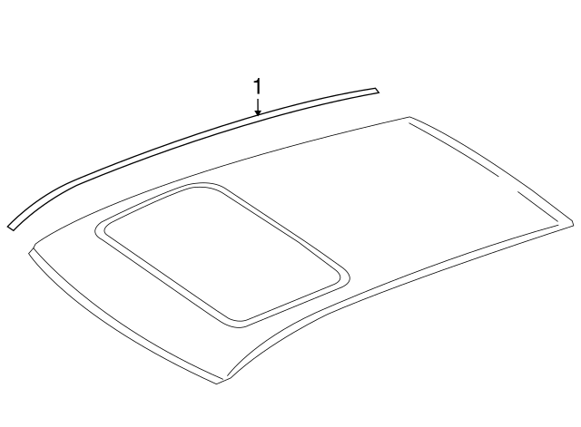 164-690-33-80 - Roof Molding 2007-2012 Mercedes-Benz | Mercedes-Benz ...