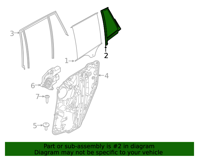 51357431146 - 2019-2021 BMW X7 Fixed Glass (51-35-7-431-146) | BMW of ...