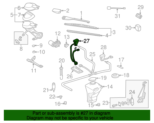 208-860-11-47 - Nozzle 1998-2003 Mercedes-Benz | Mercedes-Benz USA Parts