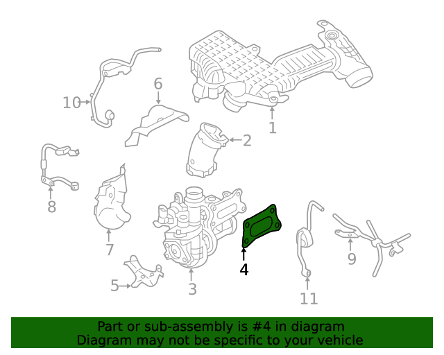 2019-2024 Nissan Altima Turbocharger Gasket 14415-5NA0A | Hoffman ...