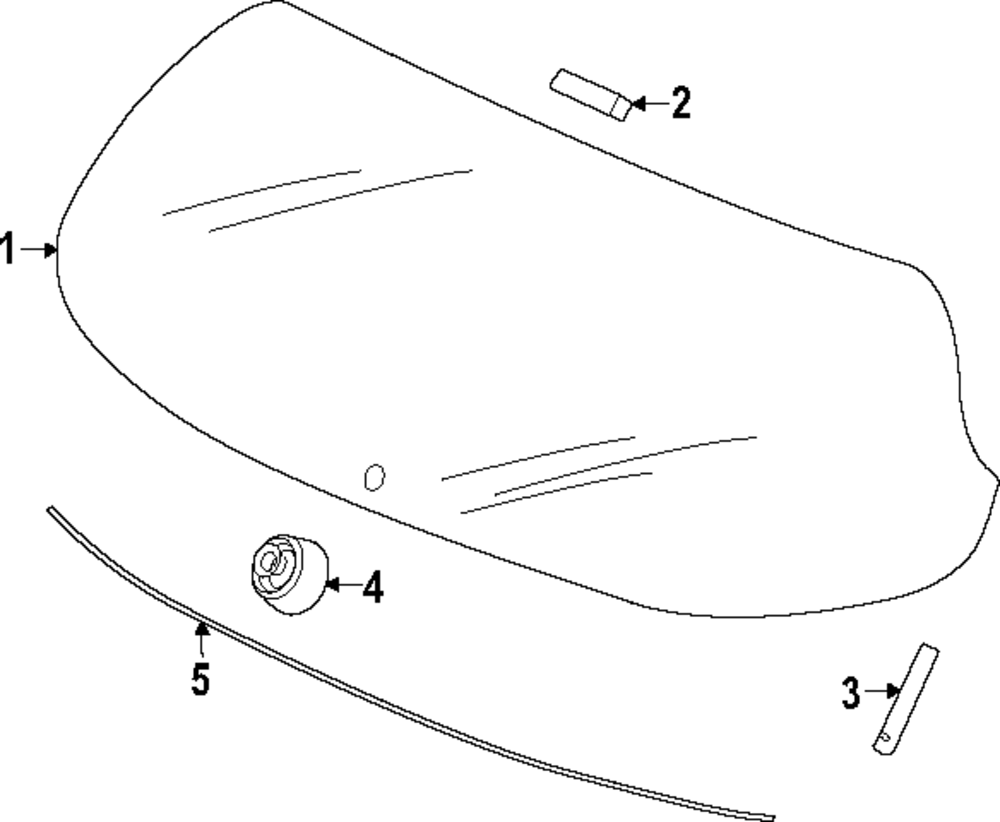73211-T90-A01 - 2023-2025 Honda Pilot - Lift Gate Glass | Honda Parts Cheap