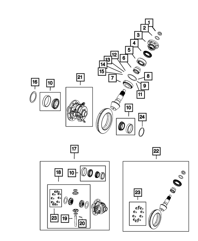 2023-2024 Jeep Differential Case Assembly 68639141AA | Mopar Estores
