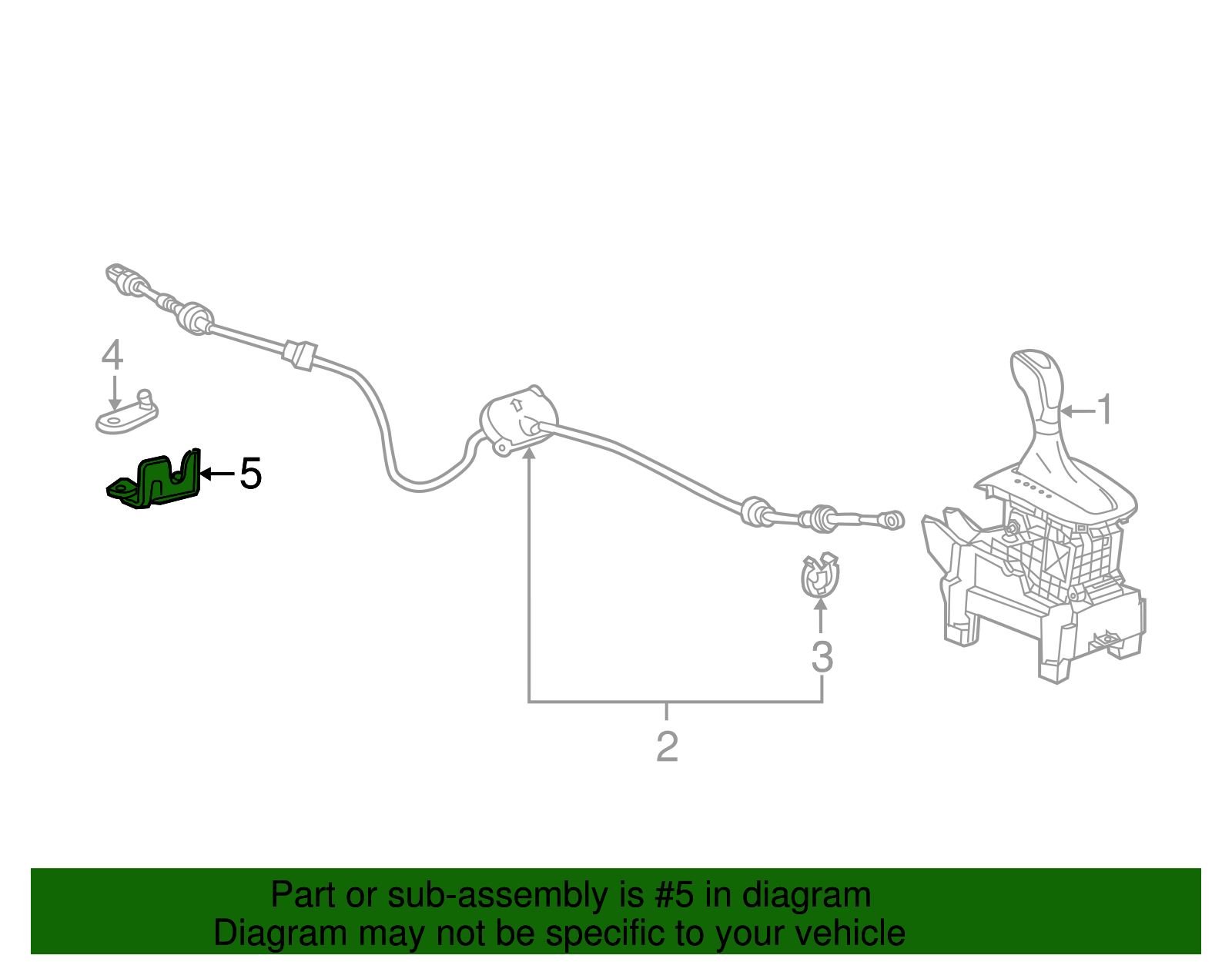 42594985 - Automatic Transmission Range Selector Lever Cable Bracket ...