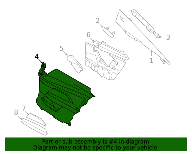 51-42-7-883-741 - Lateral trim panel, left 2021-2024 BMW ...