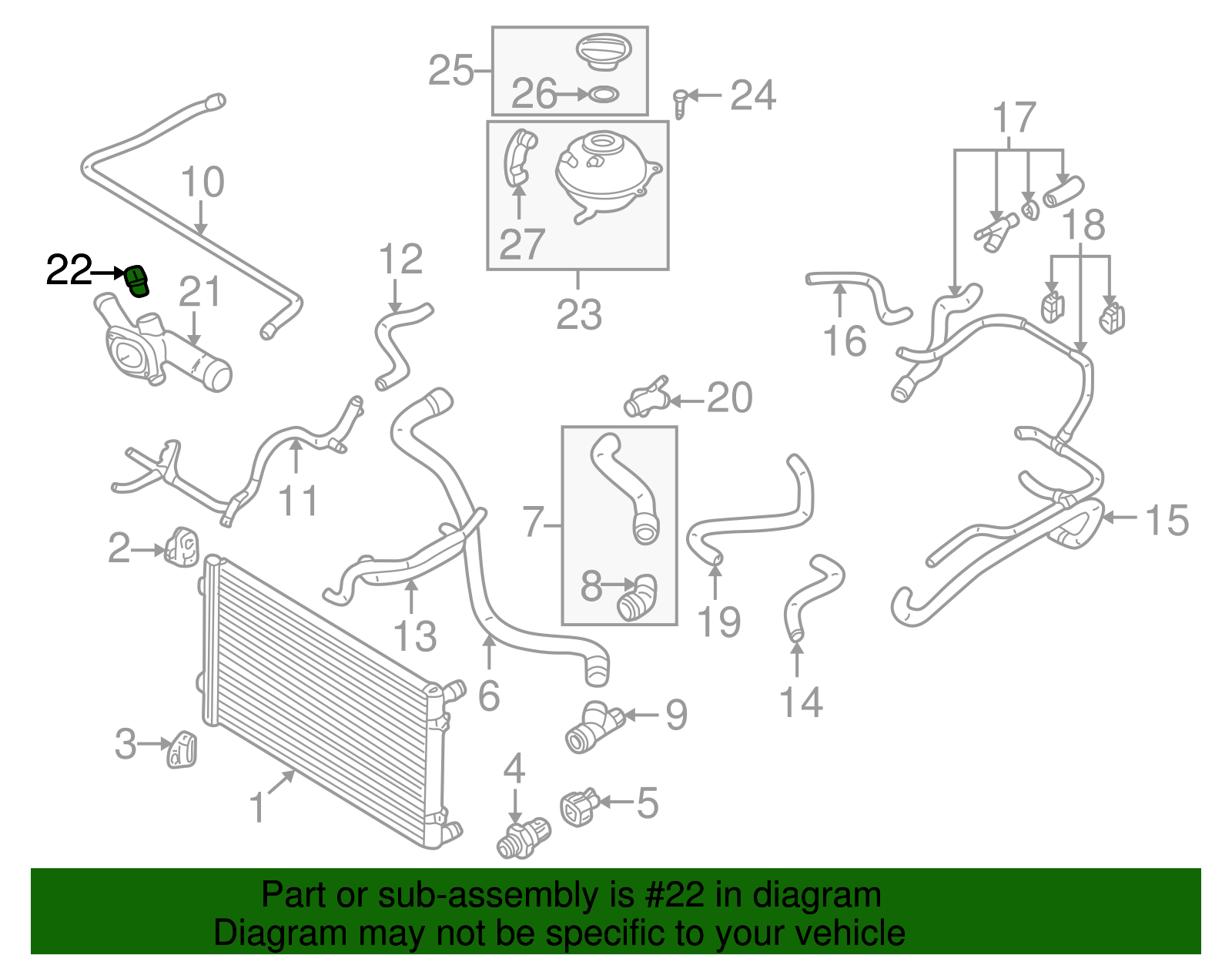 1999-2010 Volkswagen Coolant Temp Sensor 059-919-501-A | OEM Parts Online