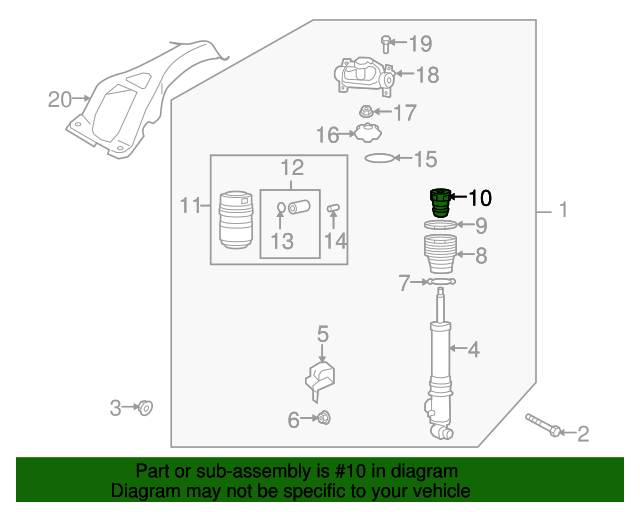 955-333-105-30 - Suspension Strut Bumper 2008-2010 Porsche Cayenne ...