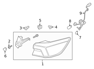 2023-2024 Ford Escape Tail Lamp Assembly PJ6Z-13404-A | OEM Parts Online