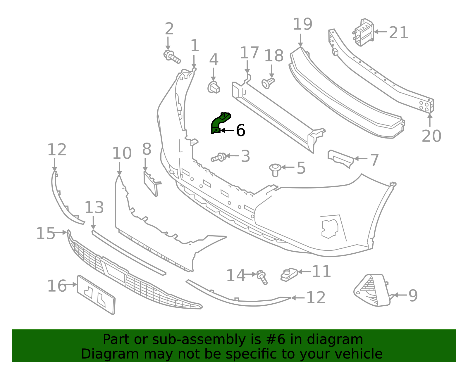 2019-2024 Nissan Murano Bumper Cover Retainer 62245-9UF1A | OEM Parts ...