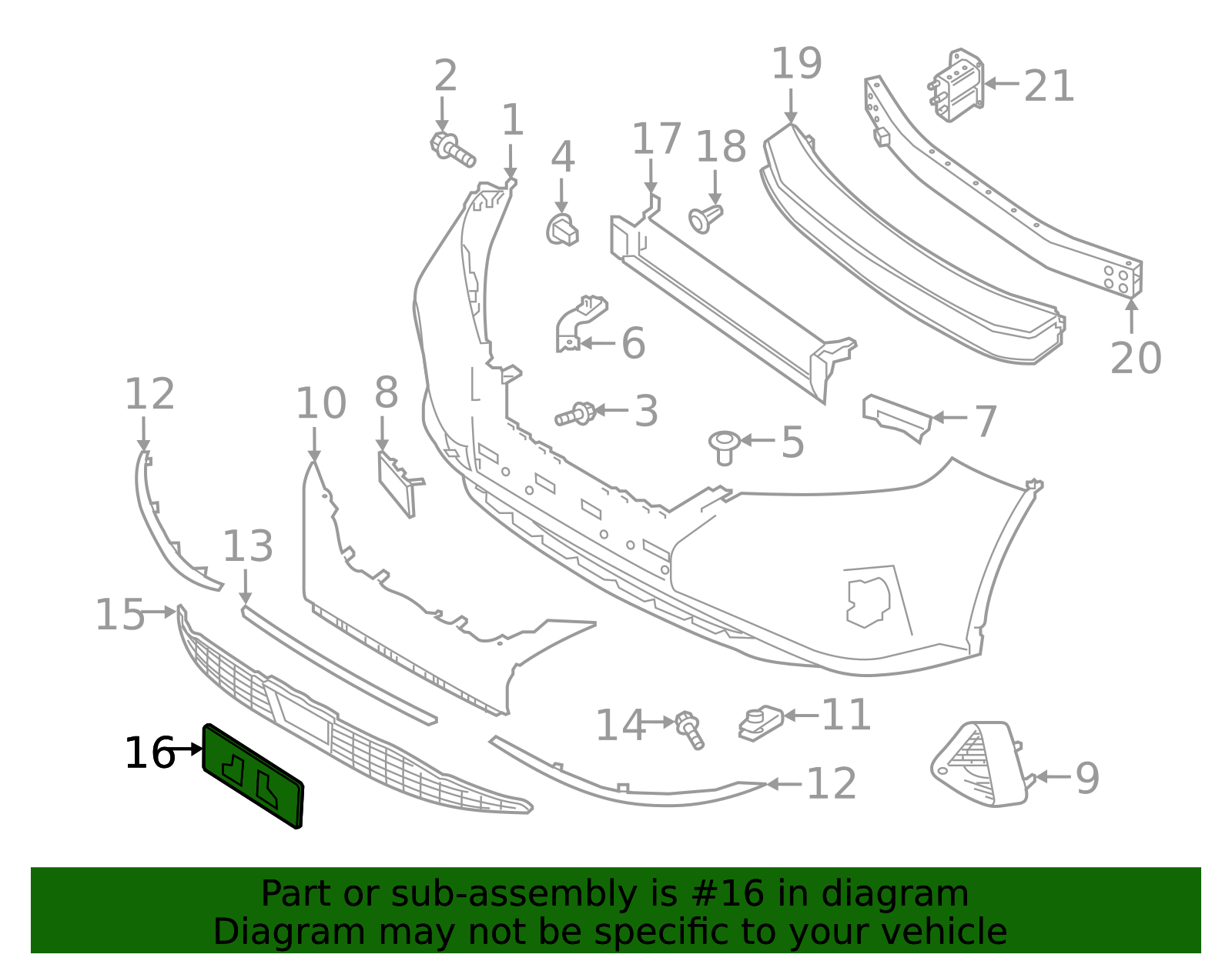 2019-2024 Nissan Murano License Bracket 96210-9UF0A | CMA's Colonial Nissan