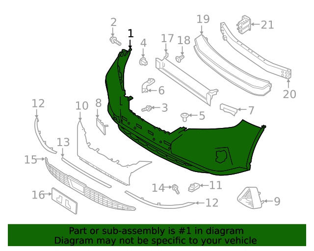2019-2023 Nissan Murano Bumper Cover 62022-9UF0H | QuirkParts