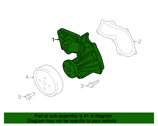 7S7Z-8501-C - Water Pump 2013-2019 Ford | Ford Parts Direct