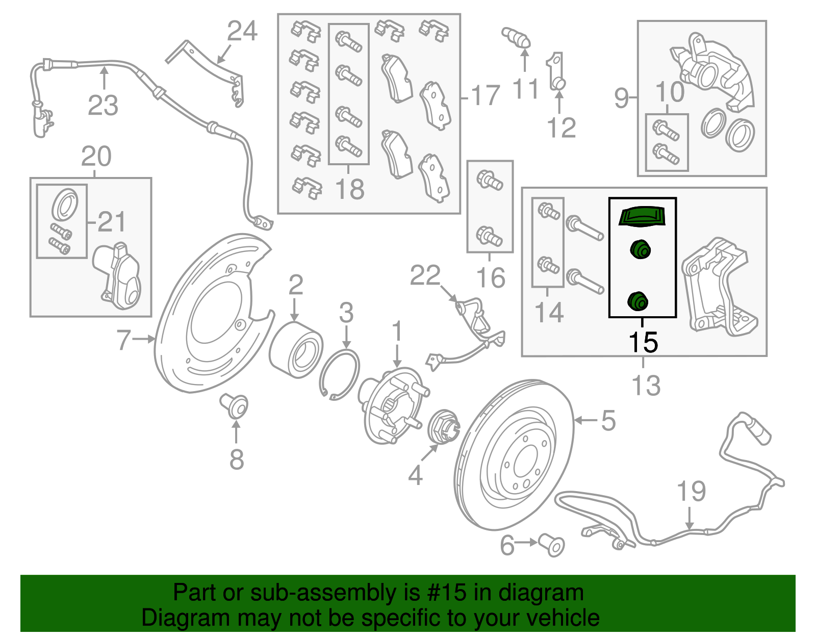 2010-2025 Land Rover Disc Brake Caliper Pin Boot LR015525 | OEM Parts ...