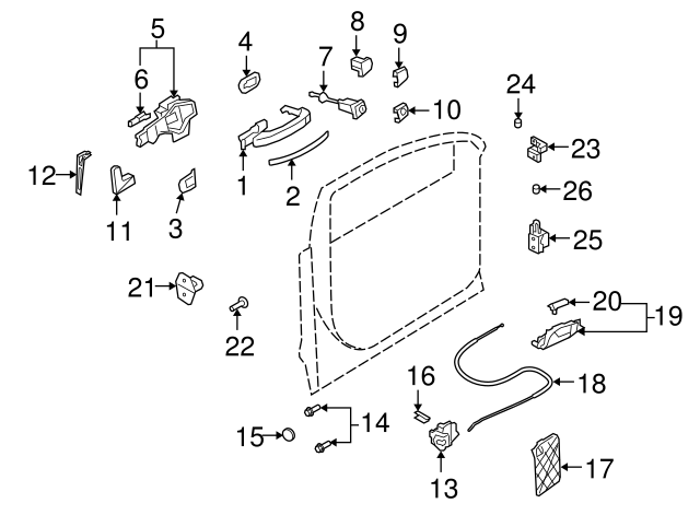 107-837-167-BD - Lock Cylinder 2007-2015 Audi Q7 | Audi OEM Parts