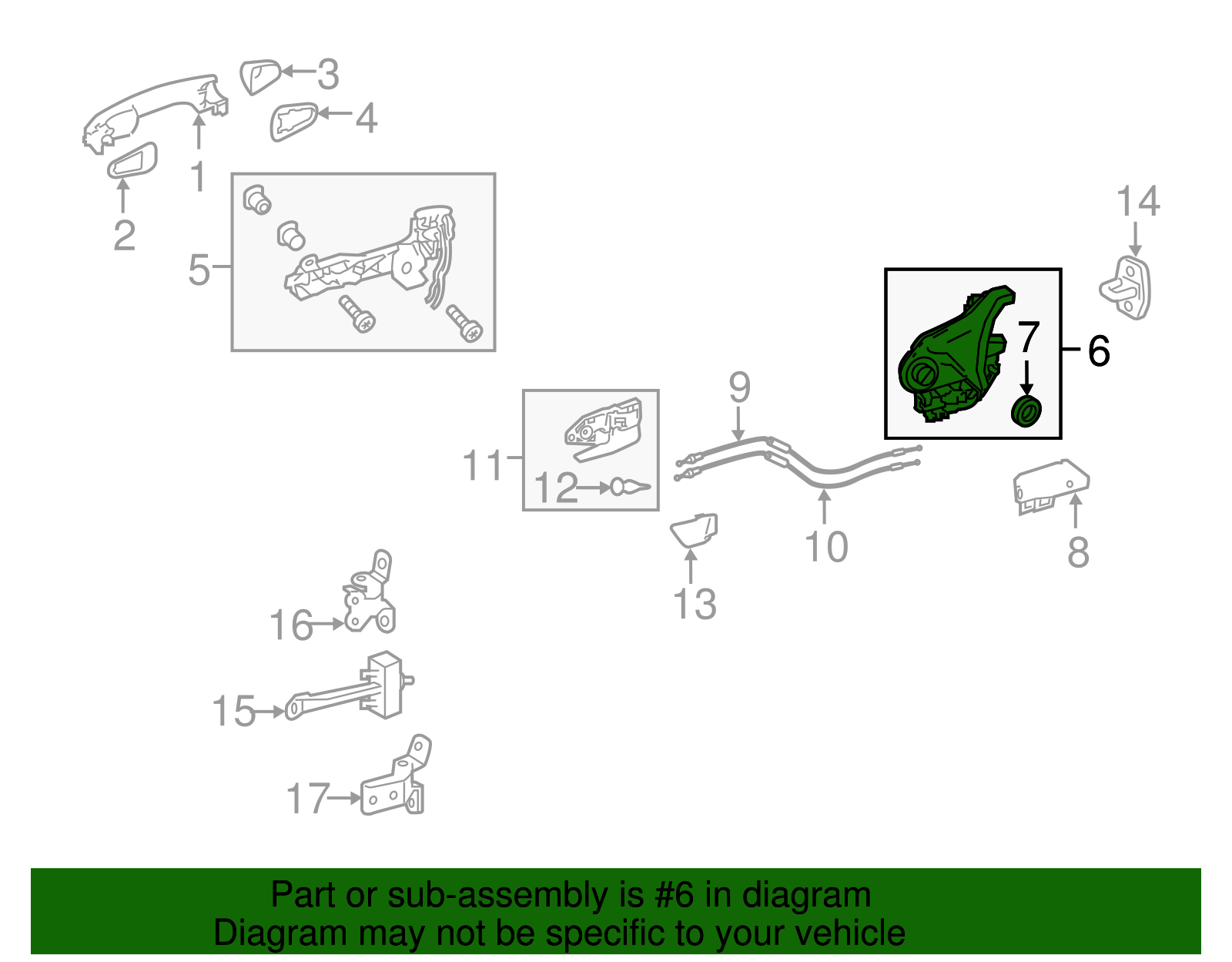 OEM 2014-2024 Toyota Door Lock Actuator Motor Part # 69060-0E030 ...