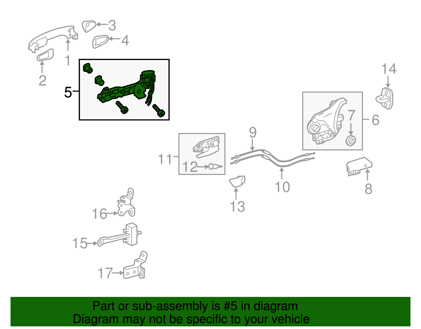 2014-2019 Toyota Highlander 2014-2019 Toyota Highlander - Handle Base ...