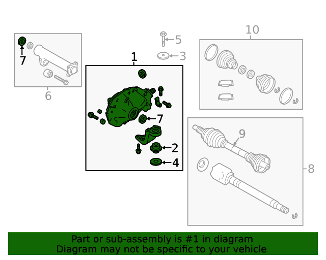 Genuine OEM Differential Part# LR039595 Fits 2013 Land Rover Range ...
