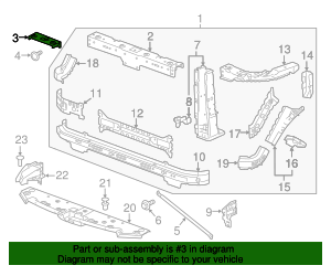2015-2022 GM Front Grille Support Bracket 84827977 GM | GMPartsDirect.com