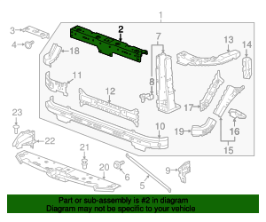 2016-2022 GM Radiator Mount Cross Bar 23360282 GM | GMPartsDirect.com