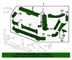 2015-2022 GM Front End Upper Tie Bar 84023465 GM | GMPartsDirect.com