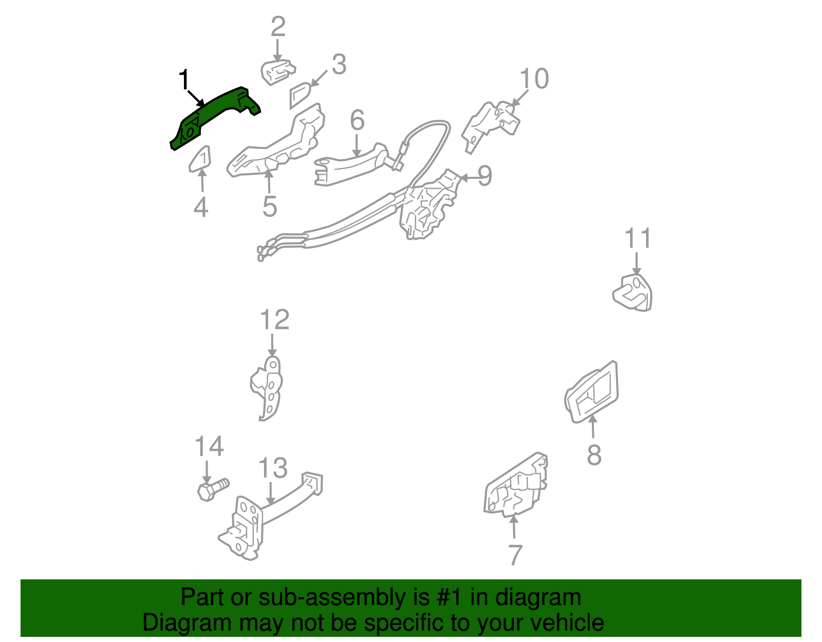 2006-2010 Hyundai Sonata Handle, Outside 82651-3K000 | OEM Parts Online