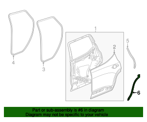 2017-2023 GMC Acadia GM 84102020 Rear Driver Side Door Below Belt Rear ...