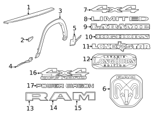 Molding-Body Side - Driver's Side (LH) 6QE37SZ0AC | TascaParts.com