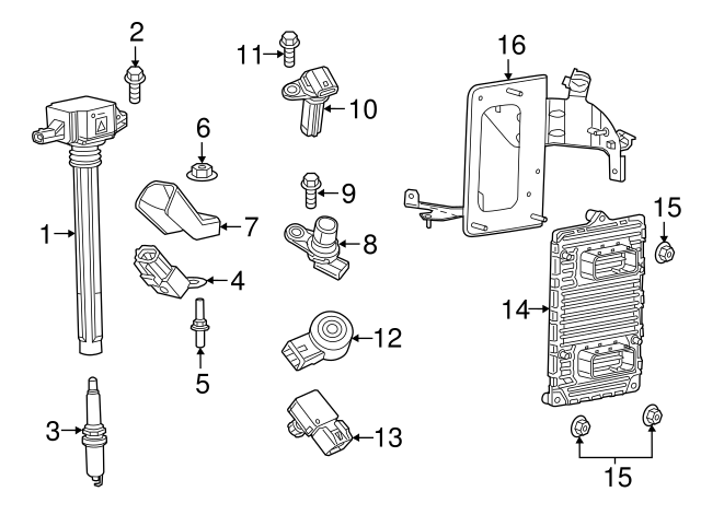 2015-2020 Ram ProMaster City Camshaft Sensor Screw 06105037AA ...