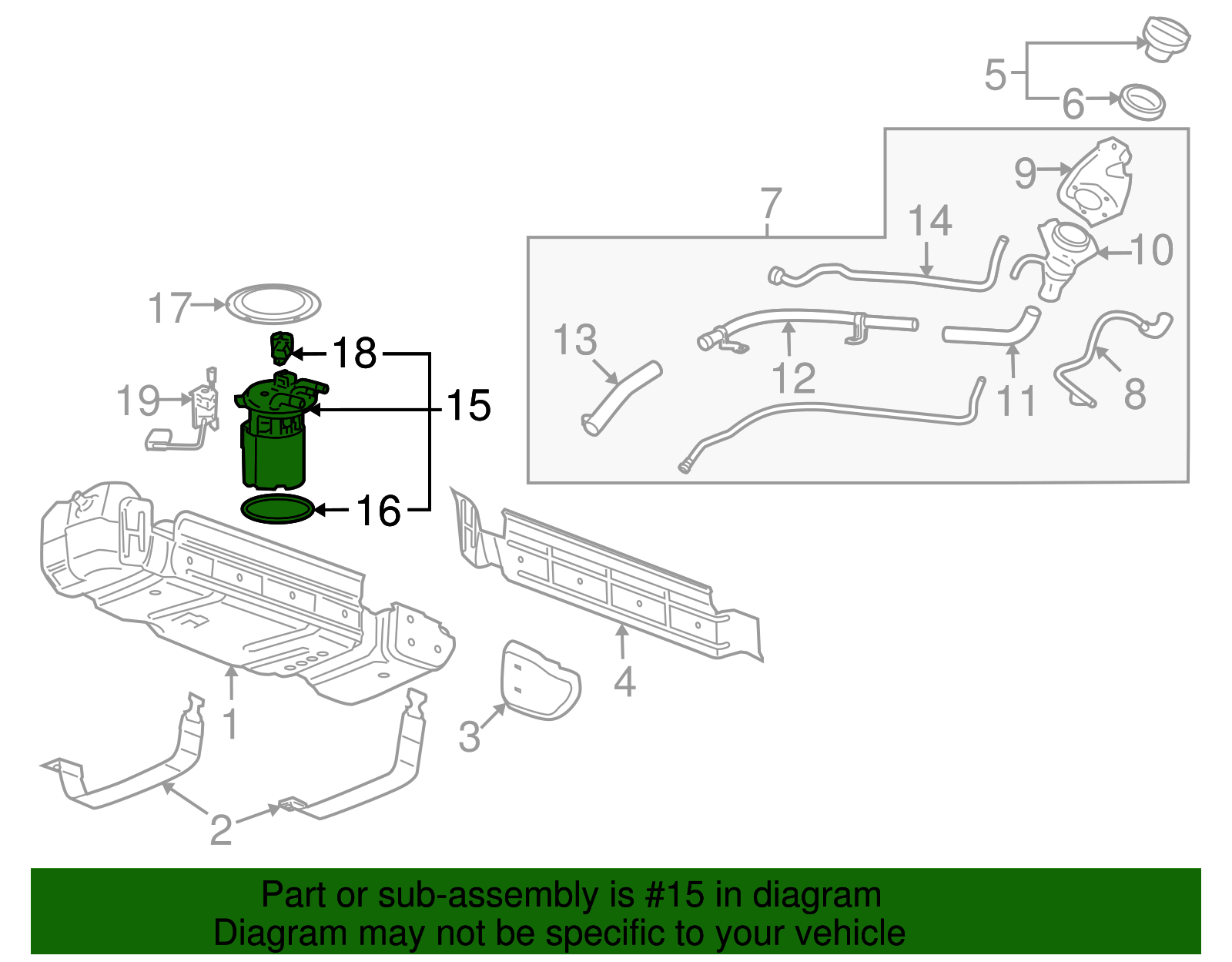 19168707 - Fuel Pump Module Assembly without Fuel Level Sensor, with ...