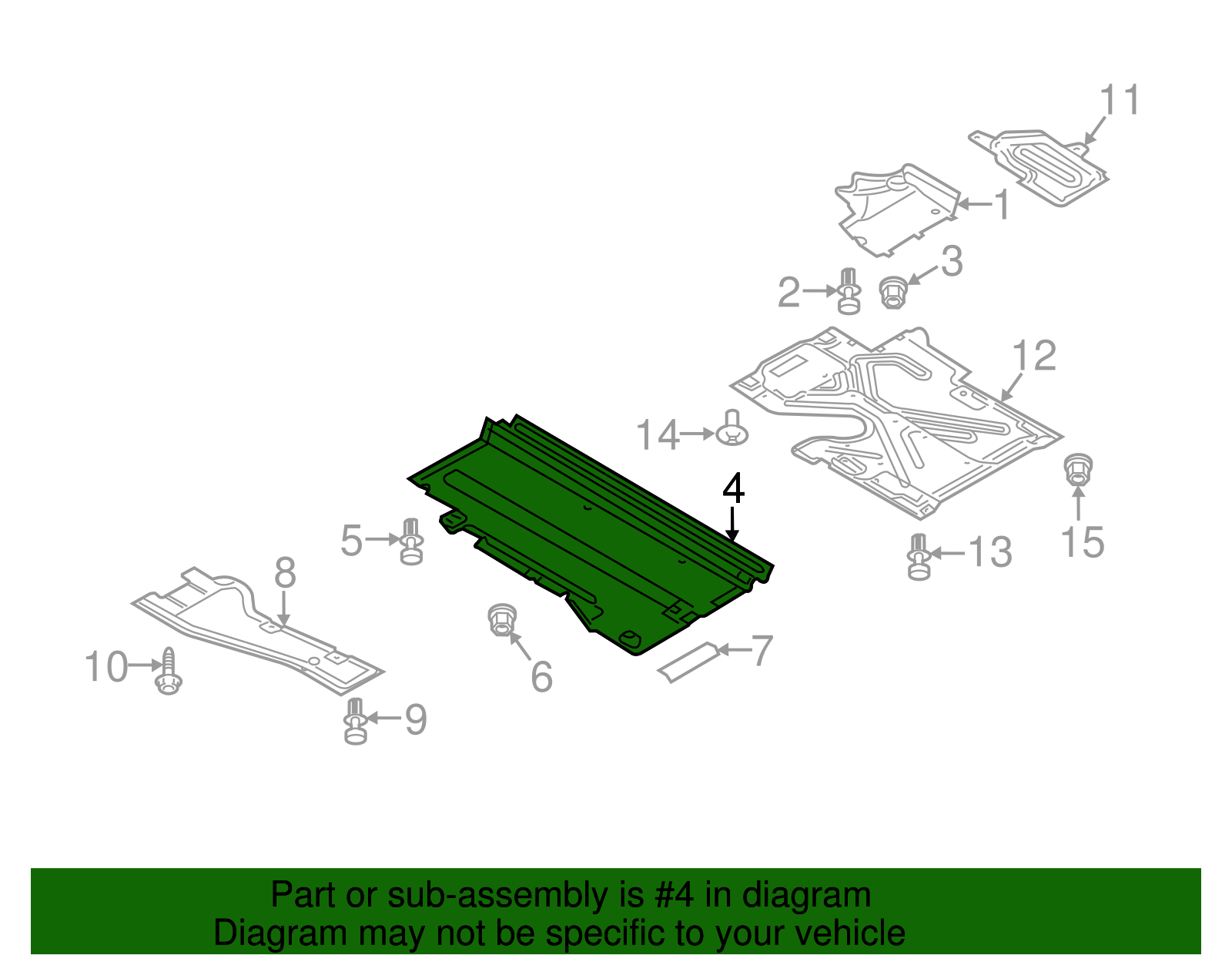 2009-2016 Audi Side Shield 8K0-825-207-C | Audi USA Parts
