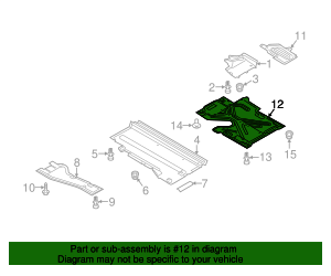 2009-2016 Audi Center Shield 8K0-825-209-A | OEM Parts Online