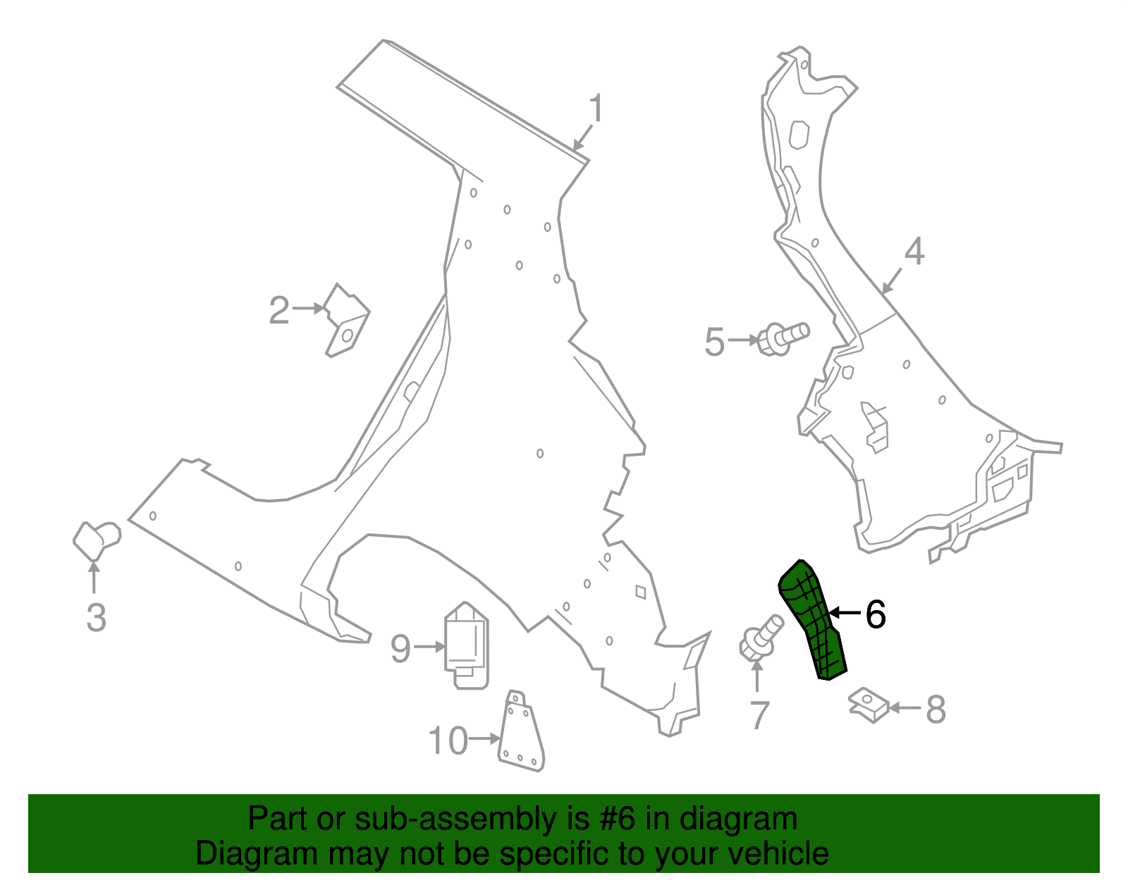 2018-2025 Nissan LEAF Closing Plate 78818-5SK1A | My Nissan Part