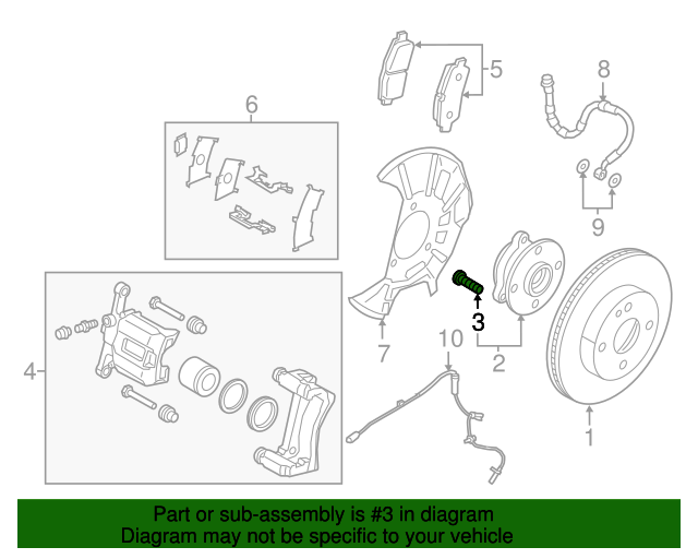 2016-2017 Toyota Wheel Stud 90118-WB772 | Toyota Parts Center