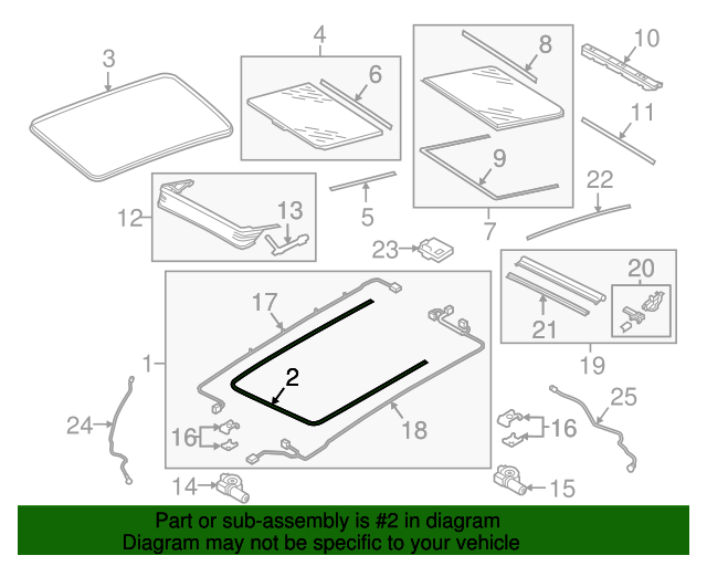 3G9-877-439 - Sunroof Frame Seal 2018-2023 Audi | AutoNationParts.com