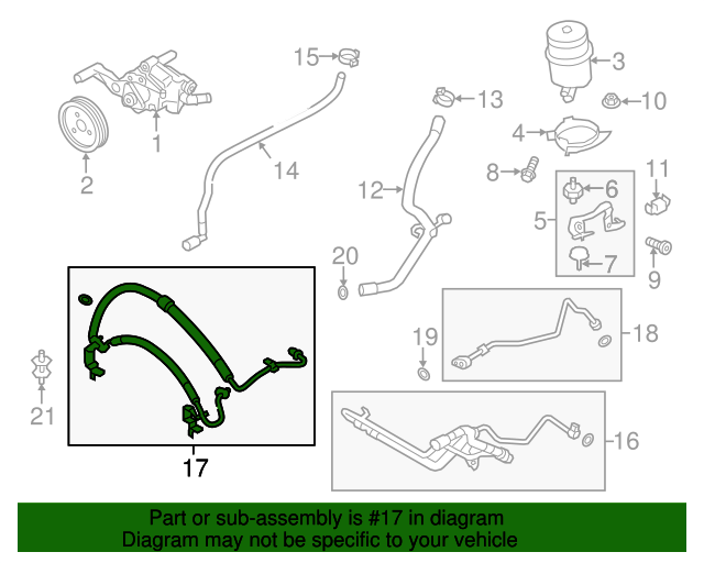 32-41-2-284-412 - Power Steering Pressure Hose - 2012-2019 BMW | Buy ...