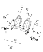 2011-2022 Mopar Seat Back Wiring 68101086AE | Mopar eStore