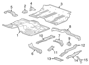 2015-2020 GM Number 2 Underbody Cross Sill 23426275 GM | GMPartsDirect.com