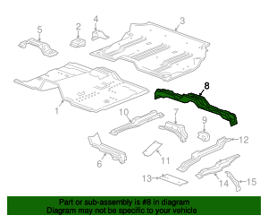 2015-2020 GM Number 2 Underbody Cross Sill 23426275 GM | GMPartsDirect.com